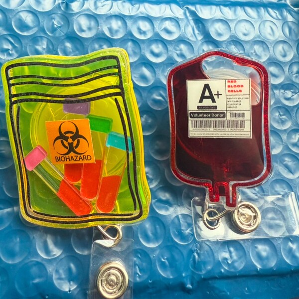 Pitocin IV Bag Badge Holder | IV Bag Badge Reel, Phlebotomy Badge Reel ...