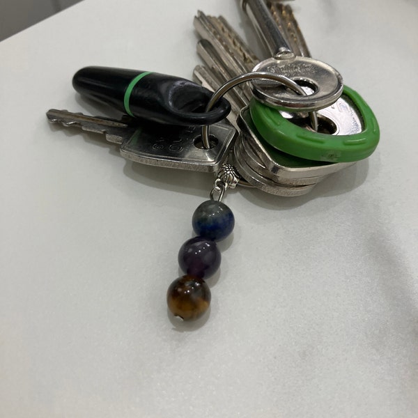 Healing Gemstone Keyring. Keychain. Crystal Keyring. for Courage / New ...