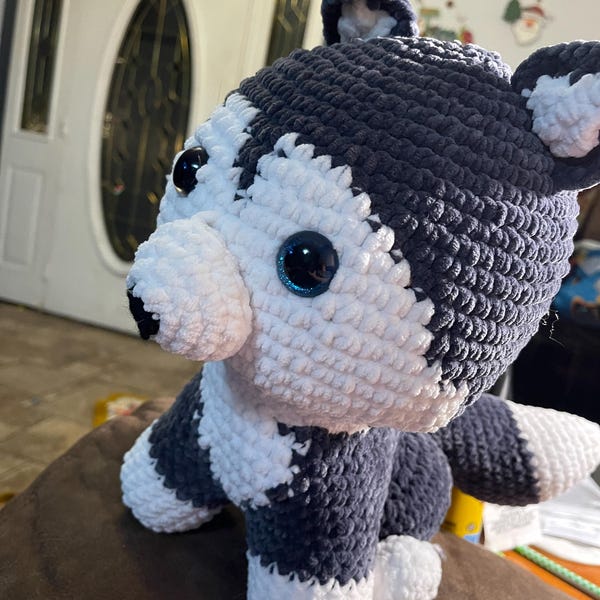 Crochet Dog Pattern Bobo the Husky Puppy Plushie. Amigurumi Dog Pattern ...