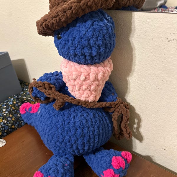Mini Cowboy Rex Pattern PDF Digital Download Amigurumi Stuffed Animal ...