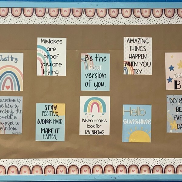 Neutral Classroom Decor Class Bulletin Board Borders | B+W NEUTRALS ...