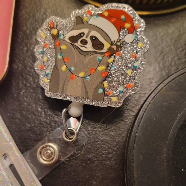 Christmas Badge Reel Santa Groovy Badge Reel Badge Pull Badge Clip ...