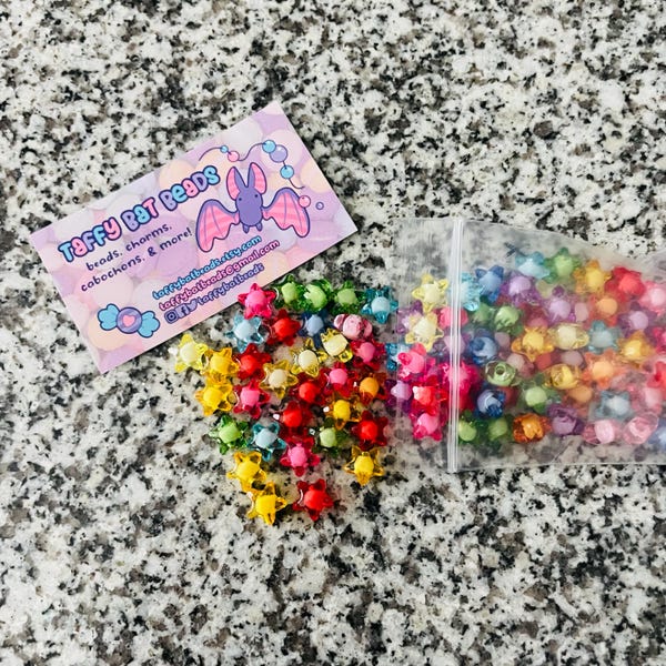 MEGA BEAD MIX Super Colorful Assorted Mystery Acrylic Confetti Beads ...