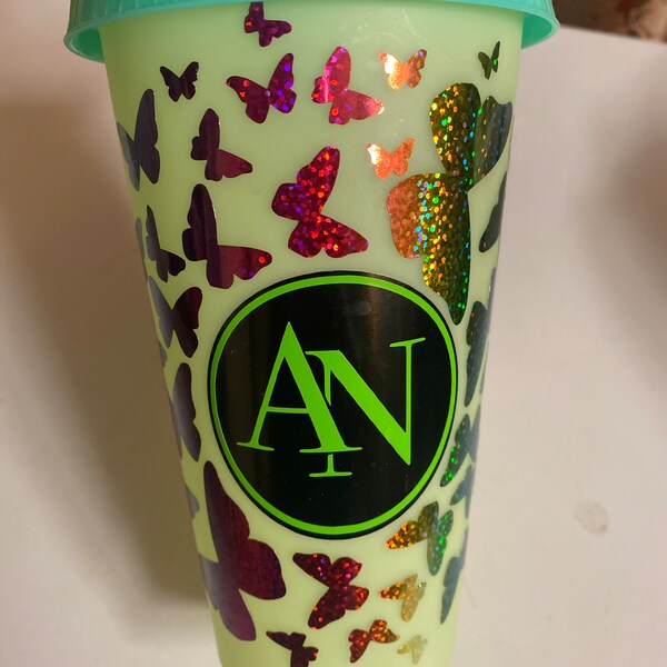 24oz Venti Cold Cup Butterfly Svg for Starbucks Decal Perfect Fit for ...