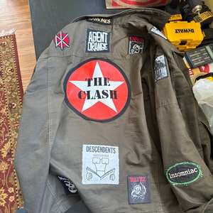 Frankenstein Iron on or Sew in Patch Hardcore Punk Rock Jacket Clothes ...