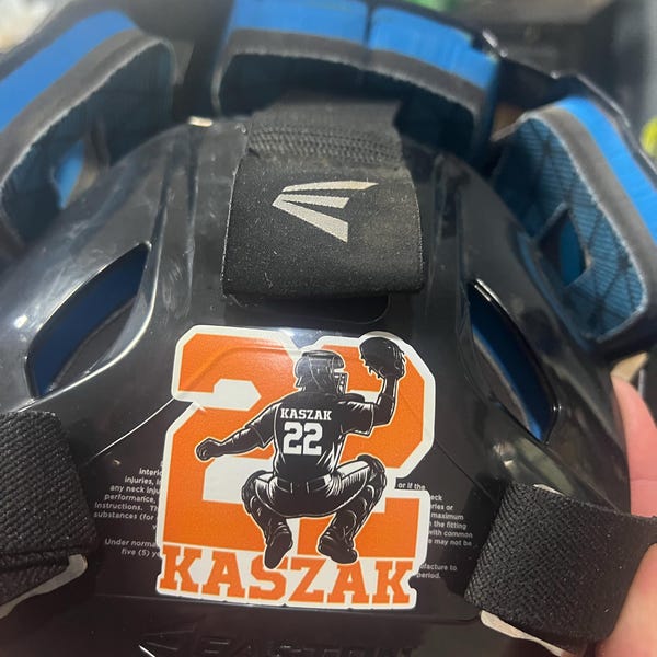 Custom Hockey Name Sticker, Player Backside Side Sticker, Personalized ...