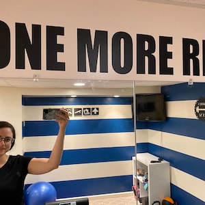Motivational Gym Wall Decal, ONE MORE REP 08 - Etsy