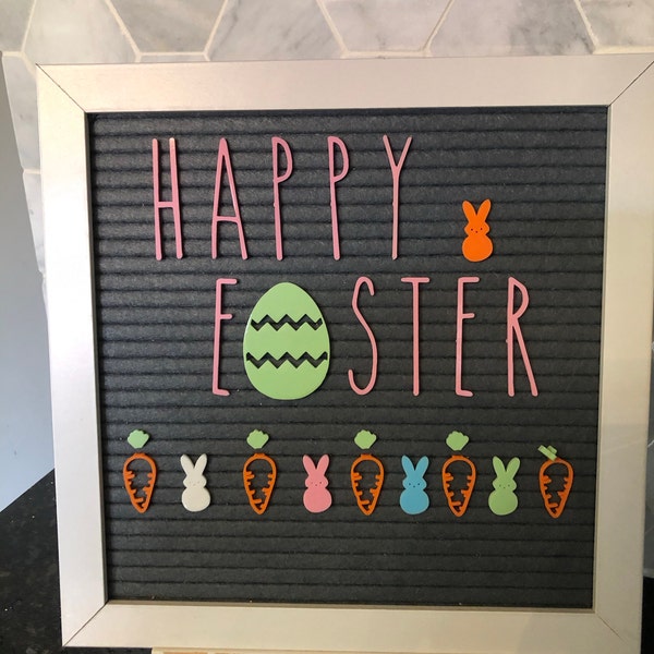 Happy Easter Letter Board Icons - 3D Printed Easter Decor - Etsy