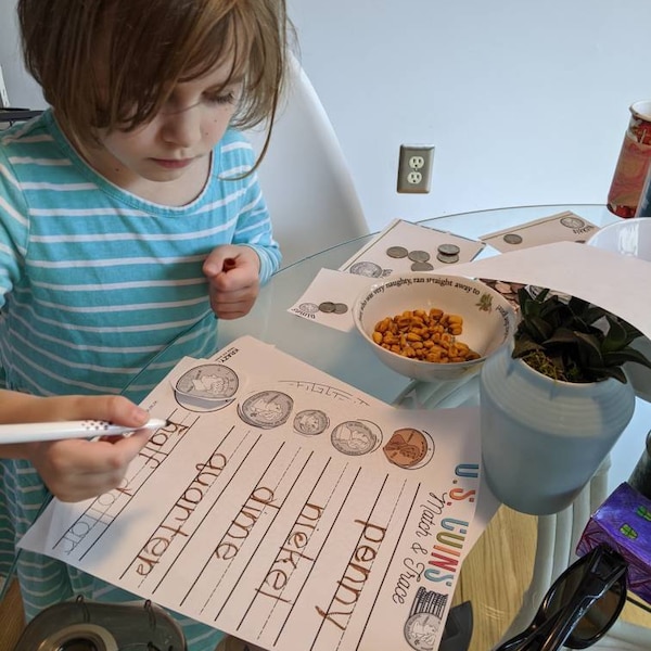 Kids Money Activity, US Coins, Kindergarten Math Game, Learning Money ...