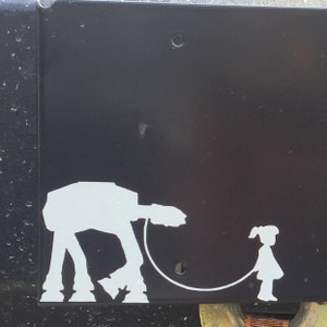 AT-AT Star Wars Decal Disney At-at Decal Girl With At-at - Etsy