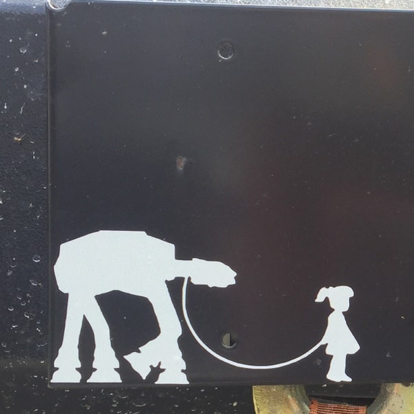 AT-AT Star Wars Decal | Disney At-at Decal | Girl With At-at Sticker ...