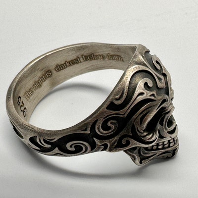 Koi Fish Sterling Silver Mens Ring, Japanese Fish Nature Inspired Ring ...