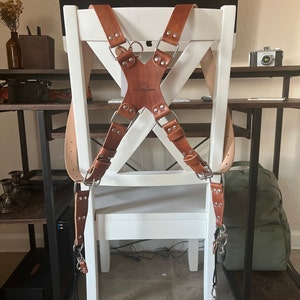 Karig Leather Dual Camera Harness in Full Grain Water - Etsy