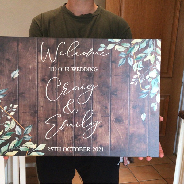 Rustic Wedding Welcome Sign - Etsy