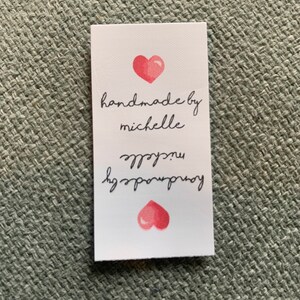 Custom White Fabric Clothing Labels Product Tags Handmade | Etsy