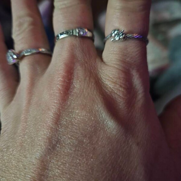 Minimalist Adjustable Hug Rings, S925 Silver Adjustable Rings, Cute ...