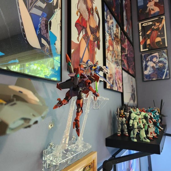 1/100 and 1/144 HG MG RG Gundam Gunpla Scale Model Acrylic Display Wall ...