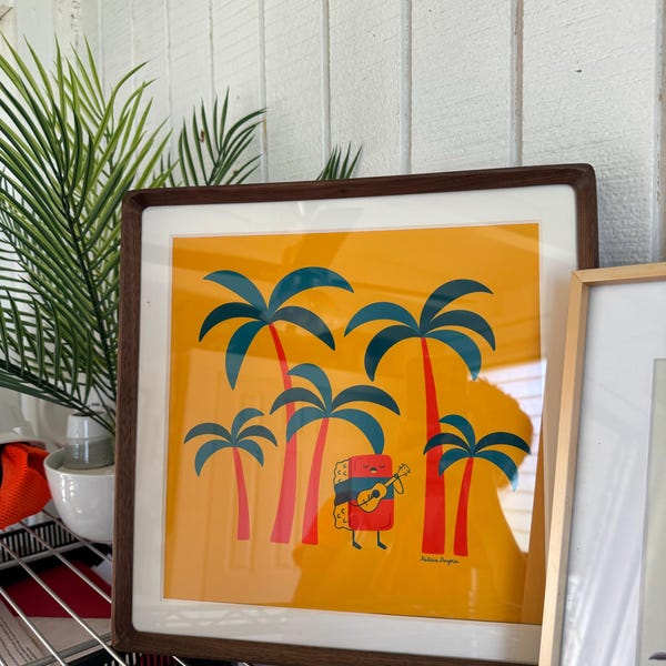 Singing Spam Musubi Art Poster, Spam Musubi, Hawaii Art, Hawaii Poster ...