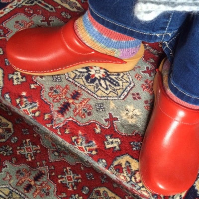 Clogs Red With Pad - Etsy