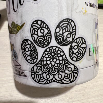 Clear Paw Print Sticker Waterproof Stickers Dog Stickers - Etsy