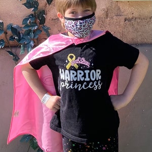 Warrior Princess T-shirt / Gold Ribbon / Childhood Cancer Tee / Going ...