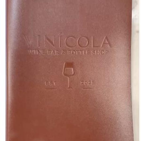 Embossed Logo Leather Menu Folder: A4 A5 Restaurant Menu Cover - Etsy