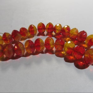 Fiery Red Round Crystals bright red crystals glass beads | Etsy