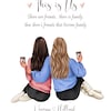 Custom Friend Prints, Friends Portrait Illustration, Personalised Wall ...