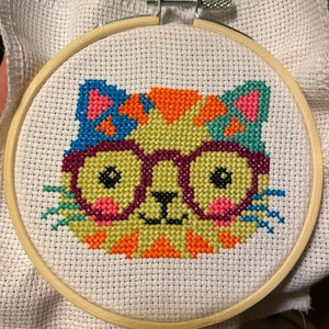 Colorful Horse Profile Cross Stitch Kit 6 Inch Kit - Etsy