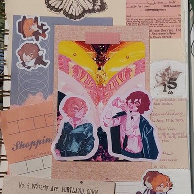 Soukoku Heart Sticker 6CM Cute Vinyl Sticker - Etsy UK