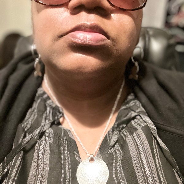 Extra Large Disc Earrings in Hammered Sterling Silver in 2 Inch ...