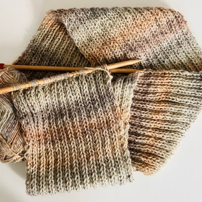 Knit Infinity Scarf Pattern Beginner Knitting Pattern Easy Knit Scarf ...