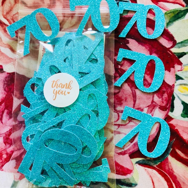 70th Birthday Confetti/ 70th Birthday Party Decorations/age Confetti ...