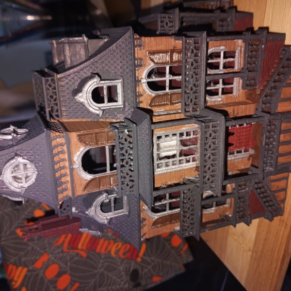 Miniature Victorian Collection #4 - Black Haunted Mansion Halloween ...