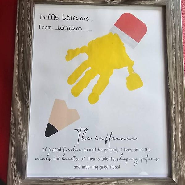 Teacher Appreciation Handprint Gift, the Influence of a Good Teacher ...