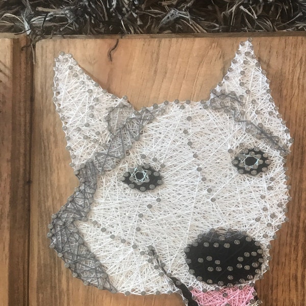 Custom Dog String Art Pet Portrait Wall Hanging Handmade Nail Art - Etsy