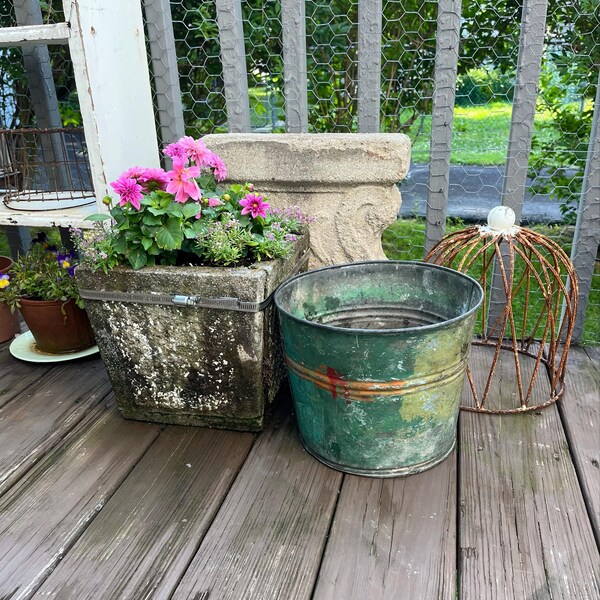 Wood Tote Box, Large Divided Box Basket, Vintage Wood Tray Box, Planter ...
