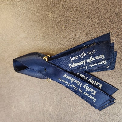 Custom Pinned Lapel Ribbon, Custom Awareness Ribbon, Celebration of ...