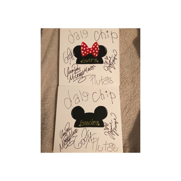 Autograph Board, Disney Character Autograph Board, Minnie Mouse Ears ...