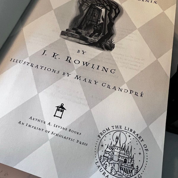 Personalized Castle Book Stamp | Enchanting Library Bookplate | Custom ...