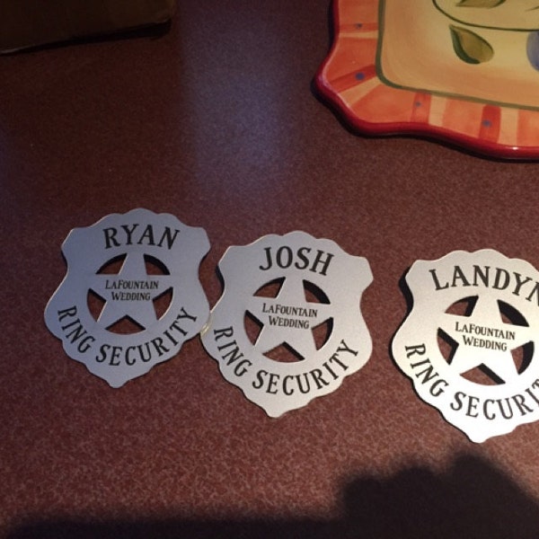 Ring Security Ring Bearer Security Badge Ring Bear Gift Personalized ...