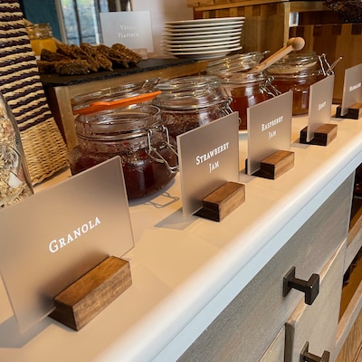 Food Name Signs, Food Tents, Buffet Labels, Food Tag Name Cards, Clear ...