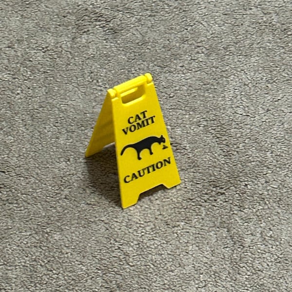 5-inch Cat Vomit Sign - Etsy