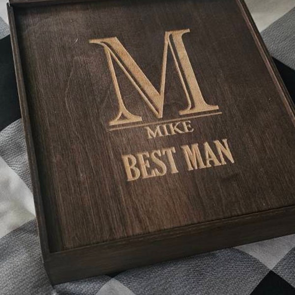 Personalized Wooden Groomsmen Proposal Box: Engraved Gift Box - Etsy