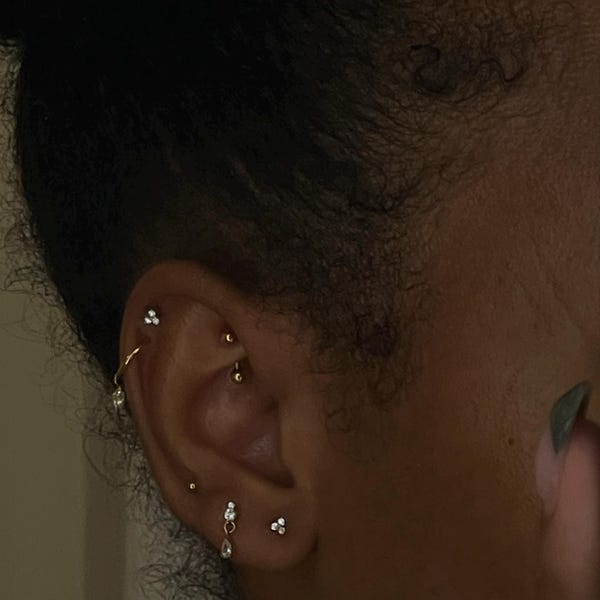 16g, Very Tiny Balls, Septum, Tragus, 16g 6mm Circular Barbells 2mm ...
