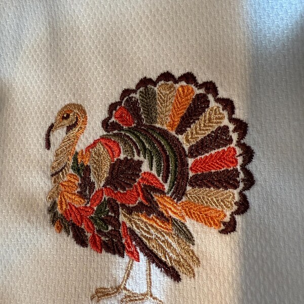 Autumn Turkey Embroidery Design, Perfect for Fall Decor, Thanksgiving ...