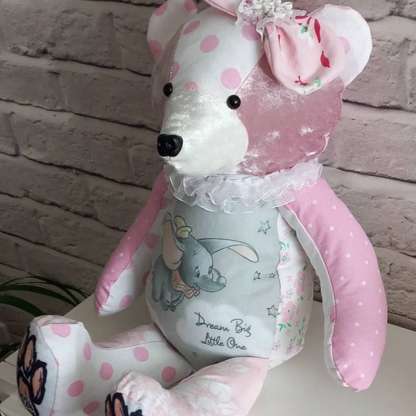 Memory Bear 18" Simple Pattern Easy Bear Pattern Memorial Bear Sewing ...