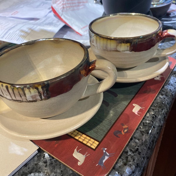 Black Dinner Set With Shades of Blue, and Gold Metallic Luster Stripe 3 ...