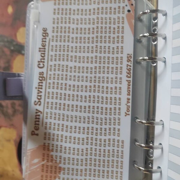 Digital Penny Savings Challenge | A6 Printable PDF for Budget Binder ...