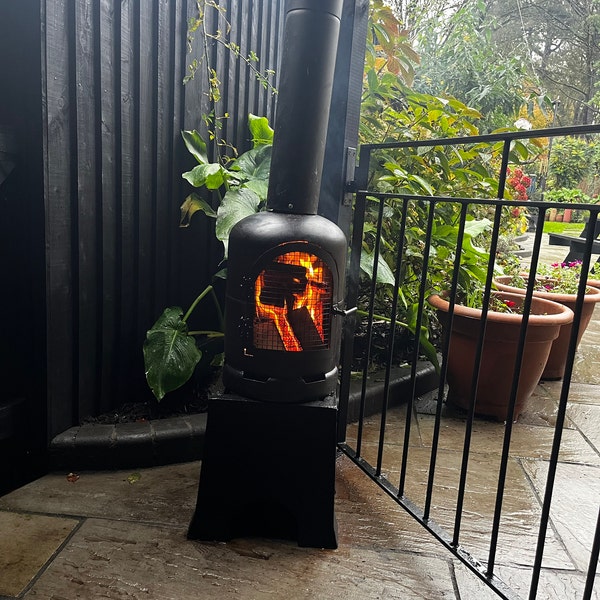 Gas Bottle Log Burner/patio Heater/wood Burner/fire Pit/upcycled - Etsy